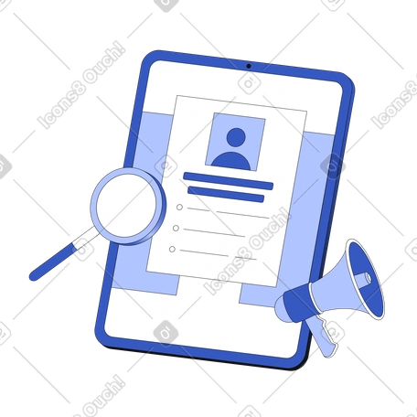 Search for employees online PNG, SVG