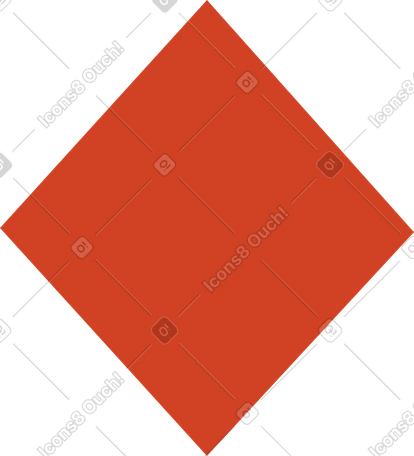 Red rhombus illustration in PNG, SVG
