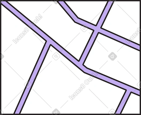 Schematic map of the city PNG, SVG