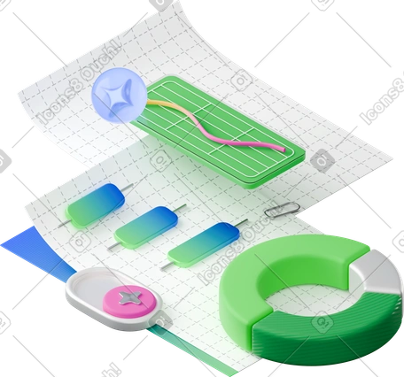 3D diagrams with ai PNG, SVG