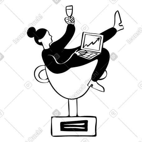 Successful product launch by female entrepreneur animated illustration ...