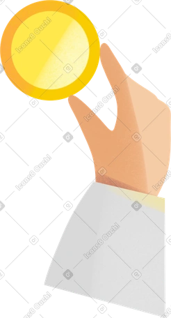 Hand with coin PNG, SVG