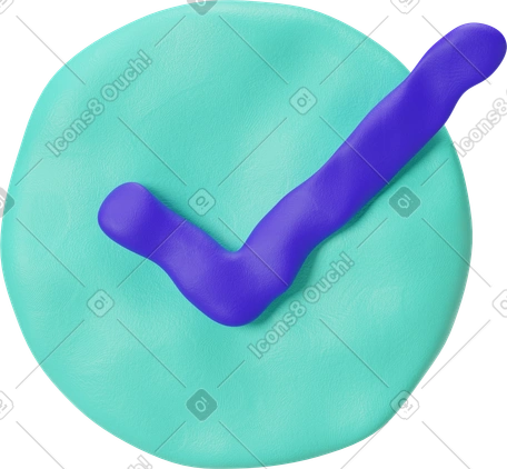 3D Blue round check mark icon PNG, SVG