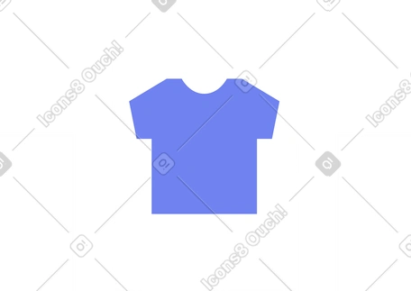 T-shirt in white rectangle illustration in PNG, SVG