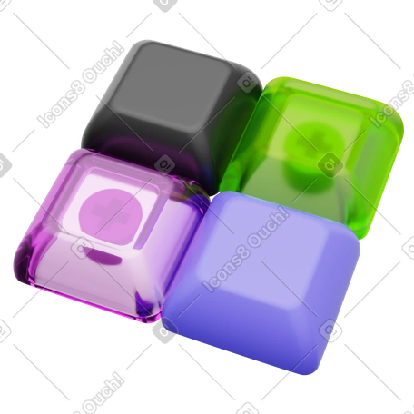 3D Mechanical keycaps group, Custom keyboard switches, Colorful ...