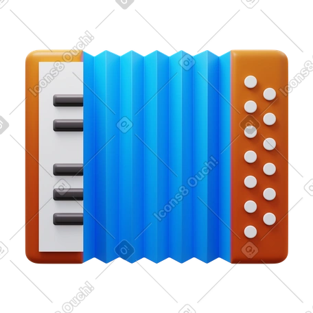 3D accordion PNG, SVG