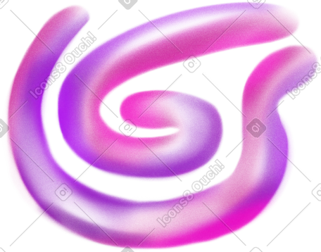 Two twirling pink and purple shapes PNG, SVG