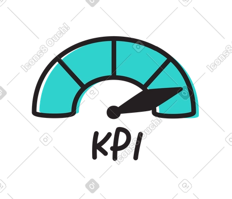 Kpi perfomance gauge chart PNG, SVG