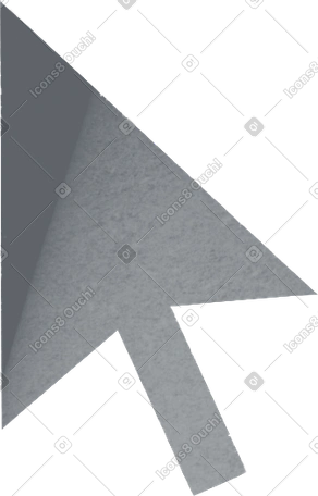 Grey cursor icon PNG, SVG