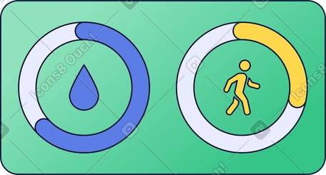 Water and calorie chart PNG, SVG