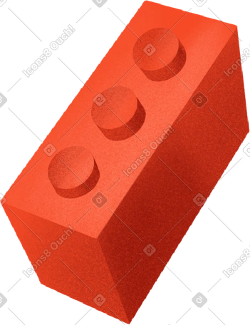 Red lego brick PNG, SVG