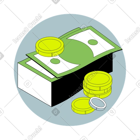 Isometric money icon PNG, SVG
