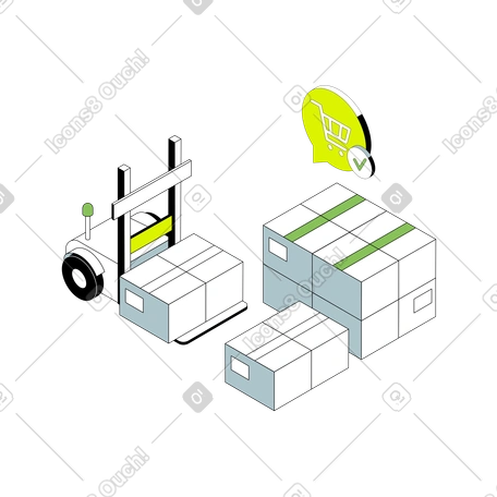 Automatic loading of products animated illustration in GIF, Lottie ...