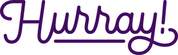 Lettering Hurray! with stars and decorative elements text PNG, SVG
