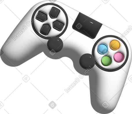 White gamepad PNG, SVG
