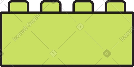 Green building block PNG, SVG
