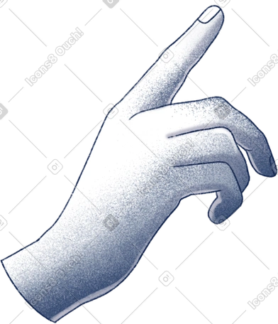 Stone hand pointing at something PNG, SVG