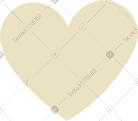 Beige heart PNG, SVG