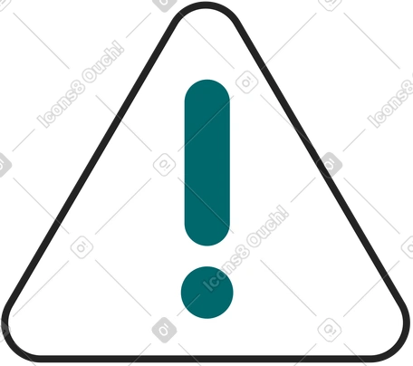 Triangle with an exclamation mark PNG, SVG