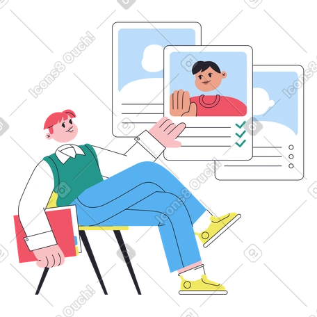 Recruiter finding the perfect candidate PNG, SVG