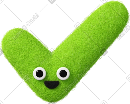 Cute green check mark icon в PNG, SVG