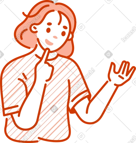 Woman thinking PNG, SVG