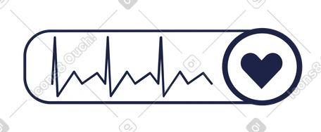 Heart rate indicator animated illustration in GIF, Lottie (JSON), AE