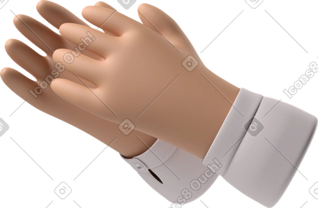 3D Frapper des mains à la peau bronzée PNG, SVG
