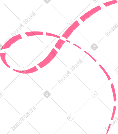 Twisted dotted line PNG, SVG
