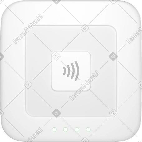 3D reader for contactless and chip front view PNG, SVG