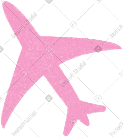 Pink airplane illustration in PNG, SVG