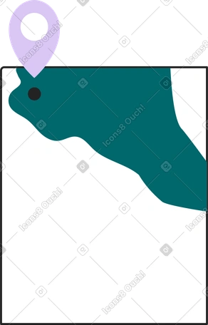 Paper map with geometry animated illustration in GIF, Lottie (JSON), AE