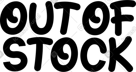 Lettrage en rupture de stock texte noir PNG, SVG