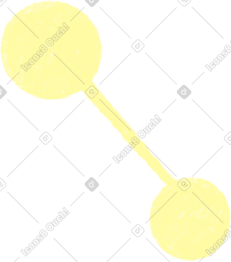 Yellow atoms illustration in PNG, SVG