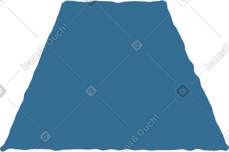 Blue trapezoid PNG, SVG
