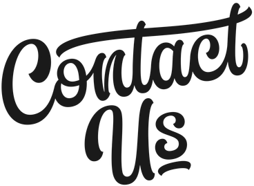 Lettering Contact Us in browser with decoration text PNG, SVG