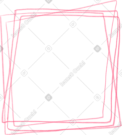 Square of red lines插图，PNG、SVG格式
