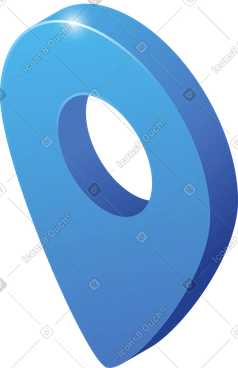 Blue geolocation pin on platform, Location tracking and maps PNG, SVG