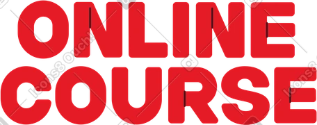 Lettering online course text PNG, SVG