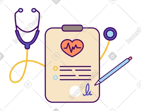 Medical agreement or healthcare contract PNG, SVG