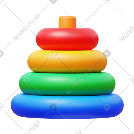 3D Jouet pyramide PNG, SVG