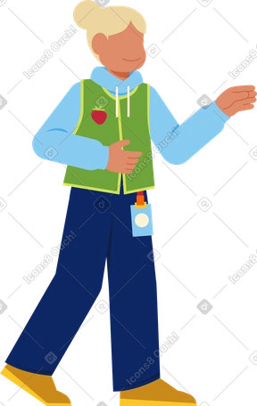 Female order picker PNG, SVG