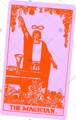 Carta del tarot el mago PNG, SVG