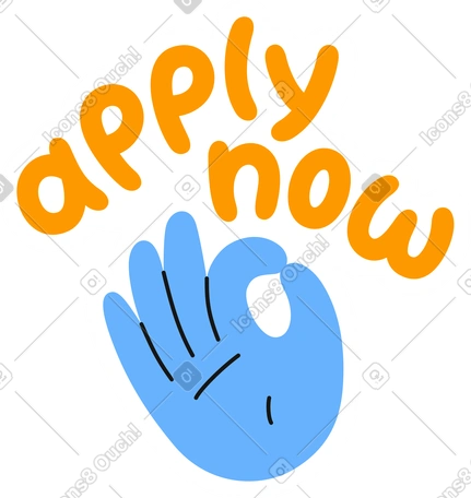 Hand and lettering apply now sticker PNG, SVG