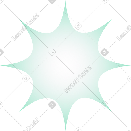 Green gradient star PNG, SVG
