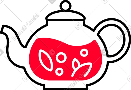 Théière en verre PNG, SVG