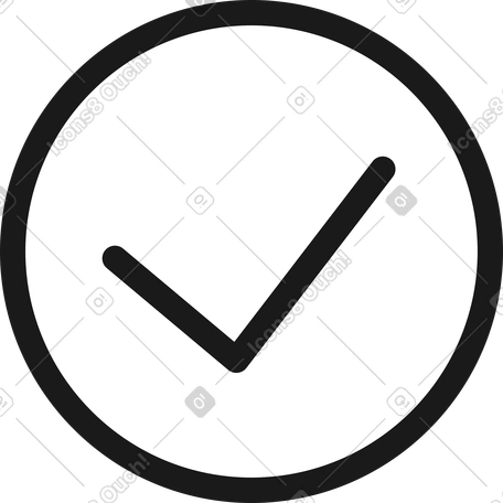 Icône de coche encerclée PNG, SVG