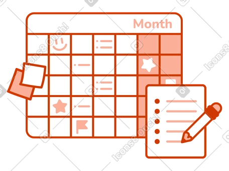 Study Schedule and Daily Goals PNG, SVG