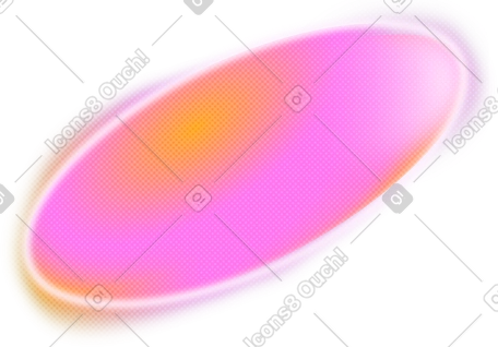 Fuzzy ellipse with halftone texture PNG, SVG