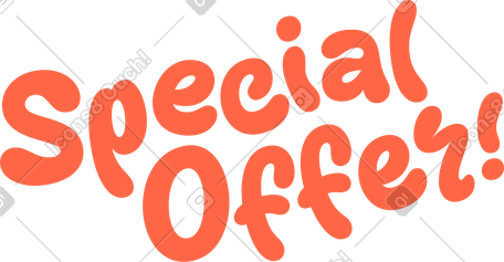 Lettering special offer! text PNG, SVG